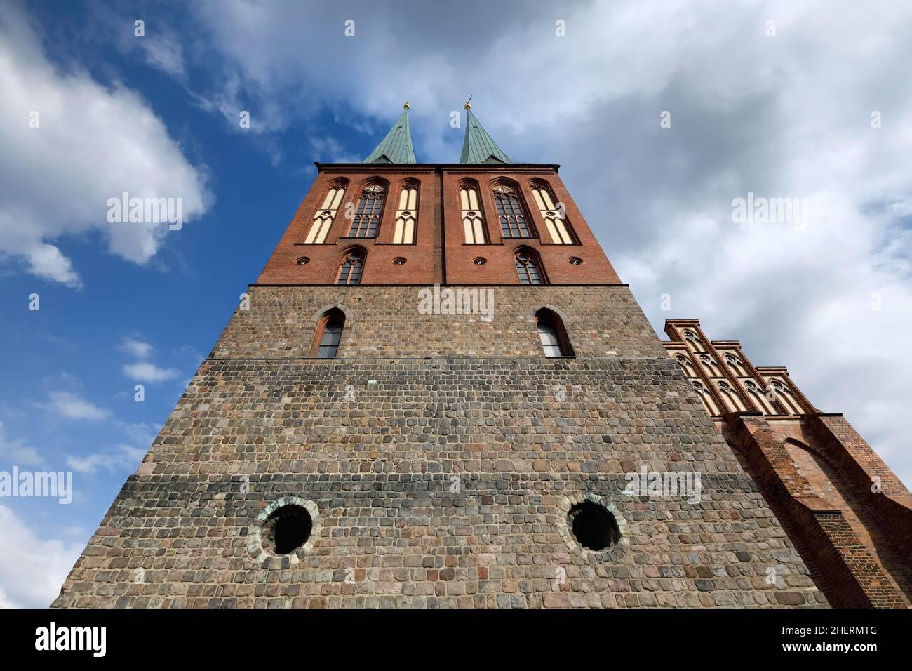 Saint Nicholas Church facade, Nikolai district, Berlin, Germany Stock ...