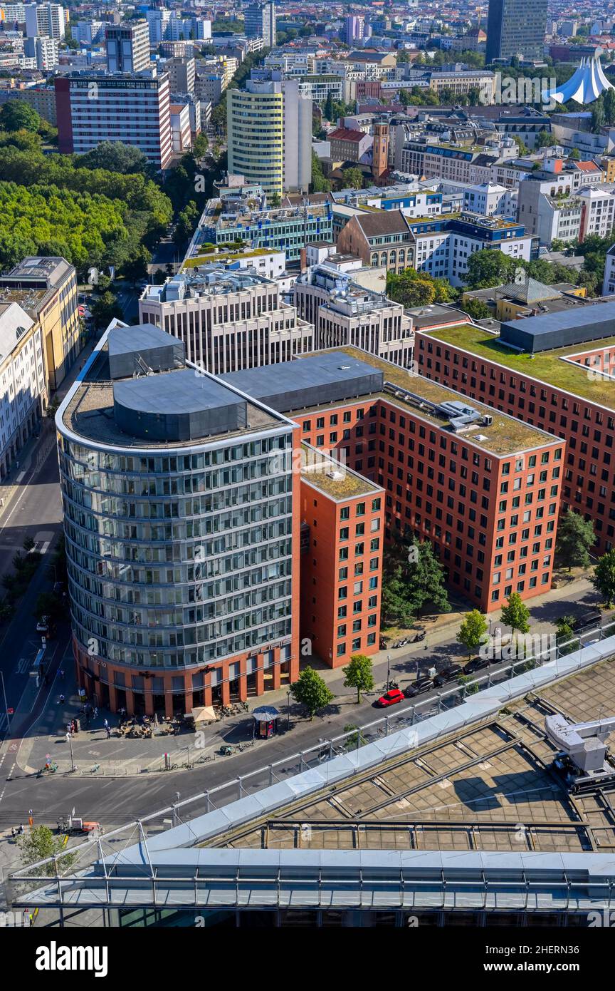 Elevated view from rooftop building, Potsdam Square, Berlin, Germany Stock Photo - Alamy
