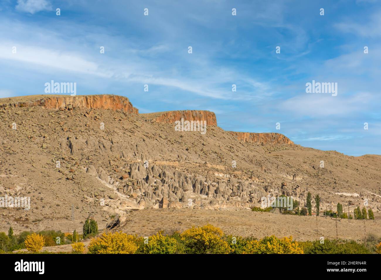 Fairy chimneys in Cappadocia Valley, Turkey. Mushroom shaped volcanic ...
