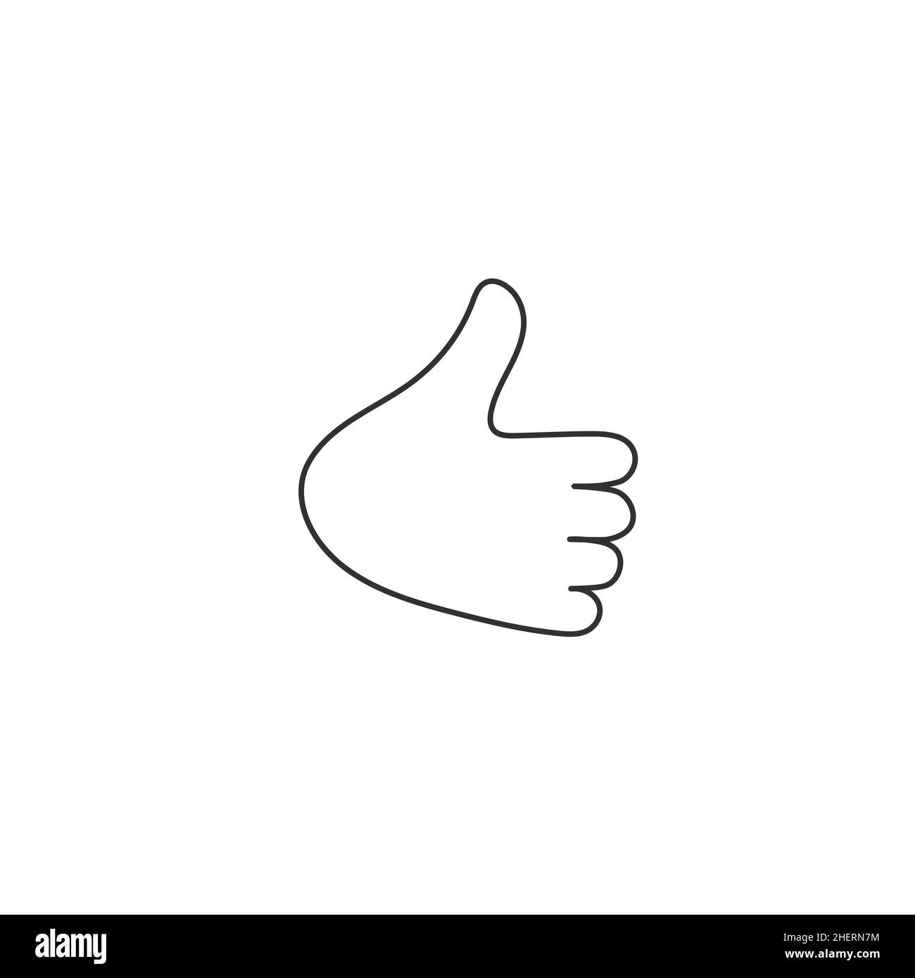 Like icon. Hand like. Thumb up. Outline love symbol. Social media sign ...