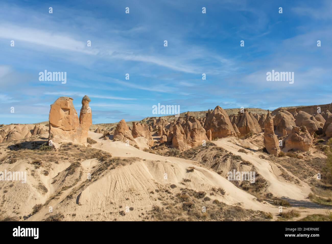 Devrent Valley and fairy chimneys in Cappadocia, Turkey. Devrent Valley ...