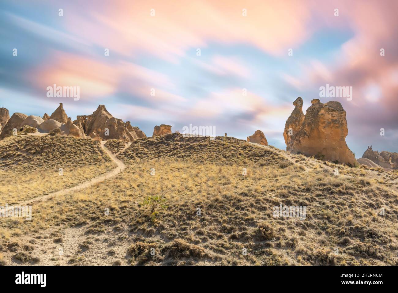 Devrent Valley and fairy chimneys in Cappadocia, Turkey. Devrent Valley ...