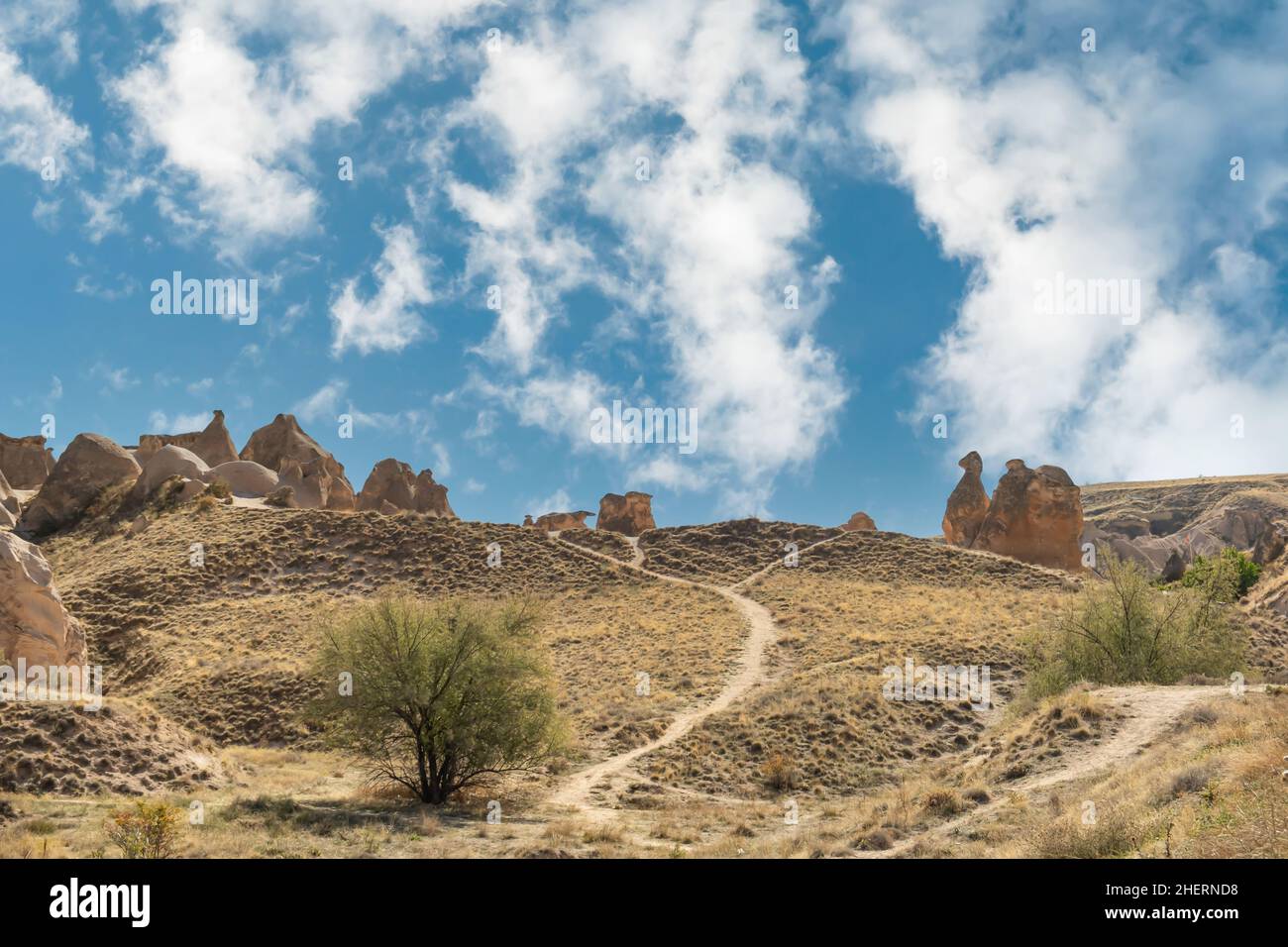 Devrent Valley and fairy chimneys in Cappadocia, Turkey. Devrent Valley ...
