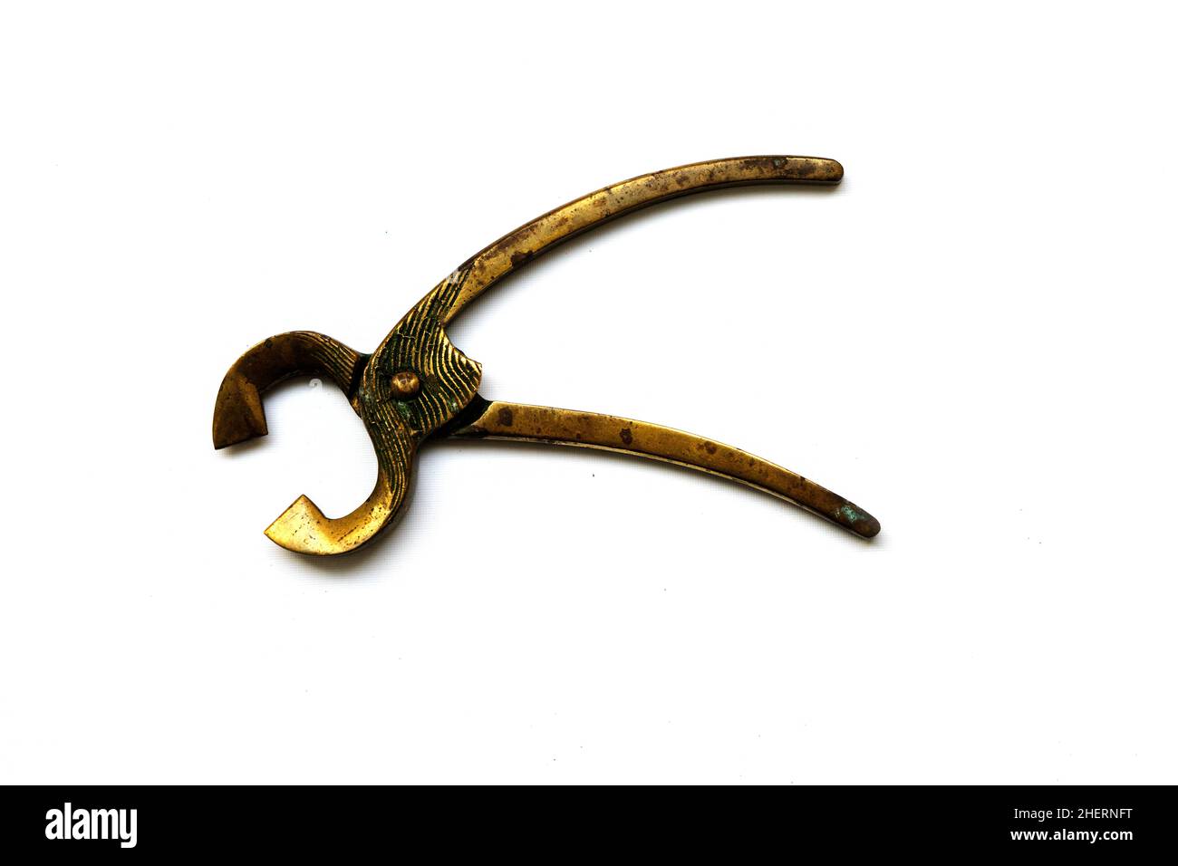 Vintage rusty tongs for sugar isolated on white background Stock Photo ...