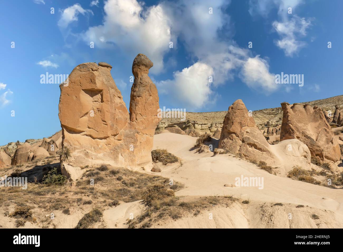 Devrent Valley and fairy chimneys in Cappadocia, Turkey. Devrent Valley ...