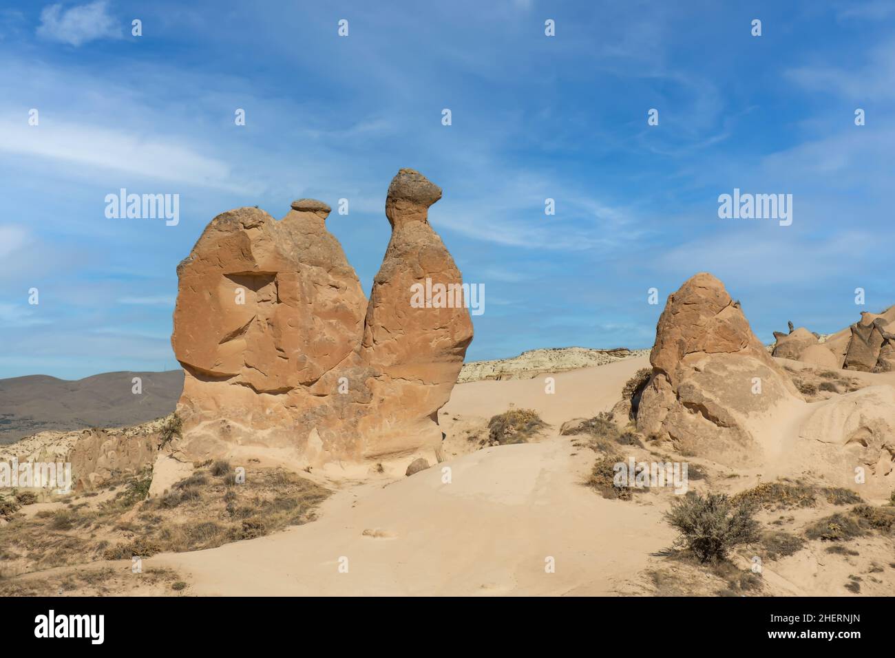 Devrent Valley and fairy chimneys in Cappadocia, Turkey. Devrent Valley ...
