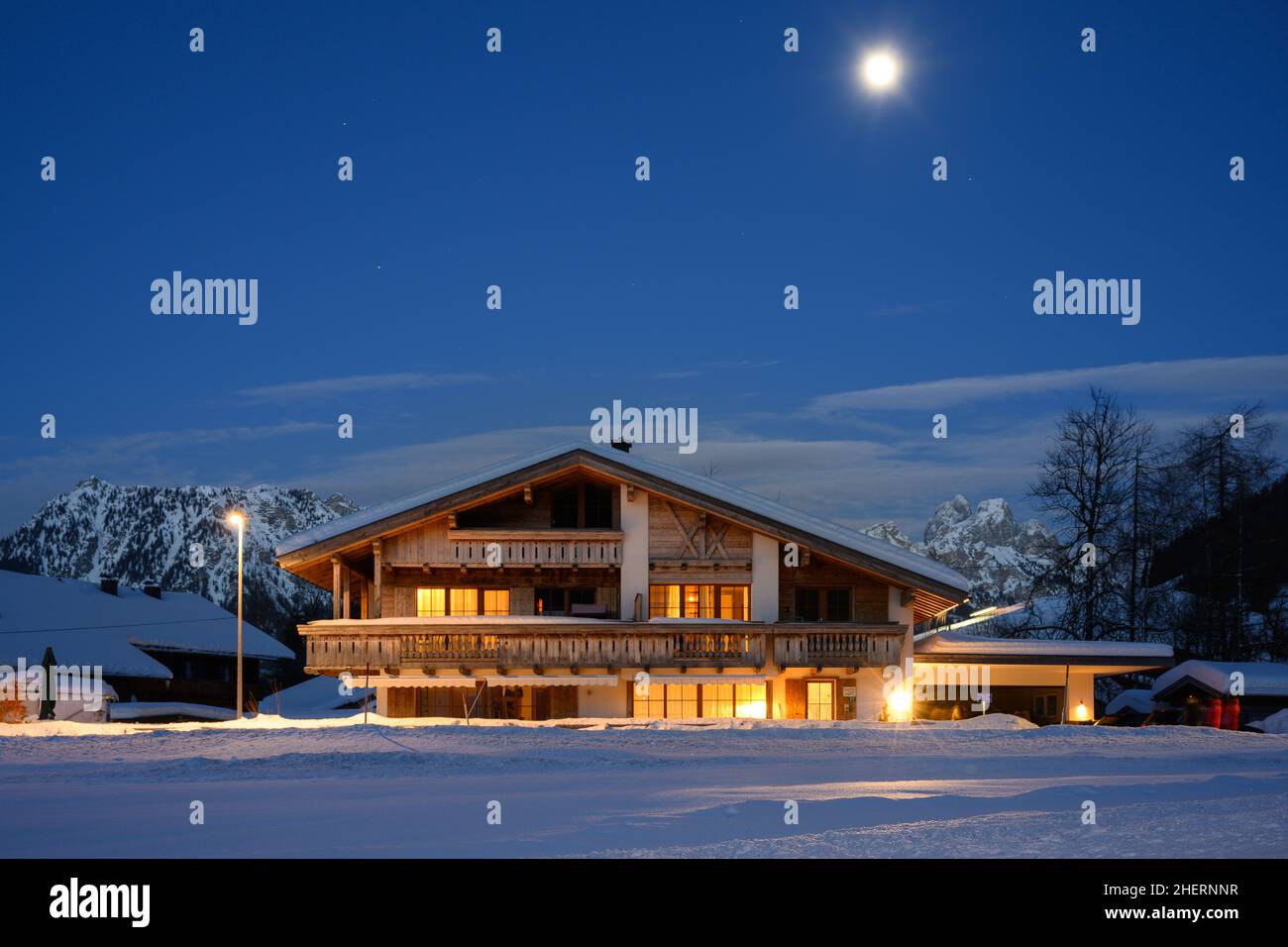 Traditional wooden alpine house hi-res stock photography and images - Alamy