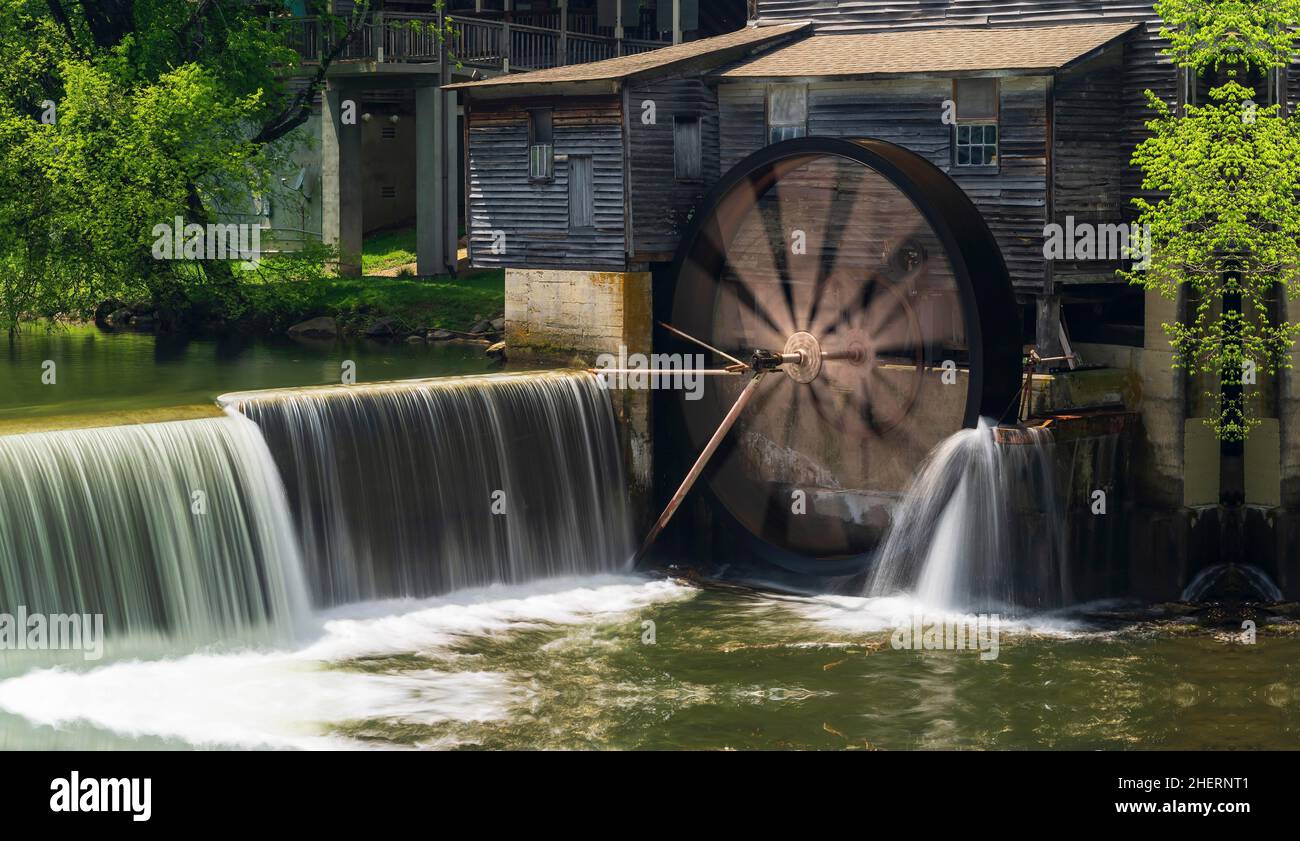 Pigeon forging mill in a small waterfall, The Pigeon Forge Mill ...