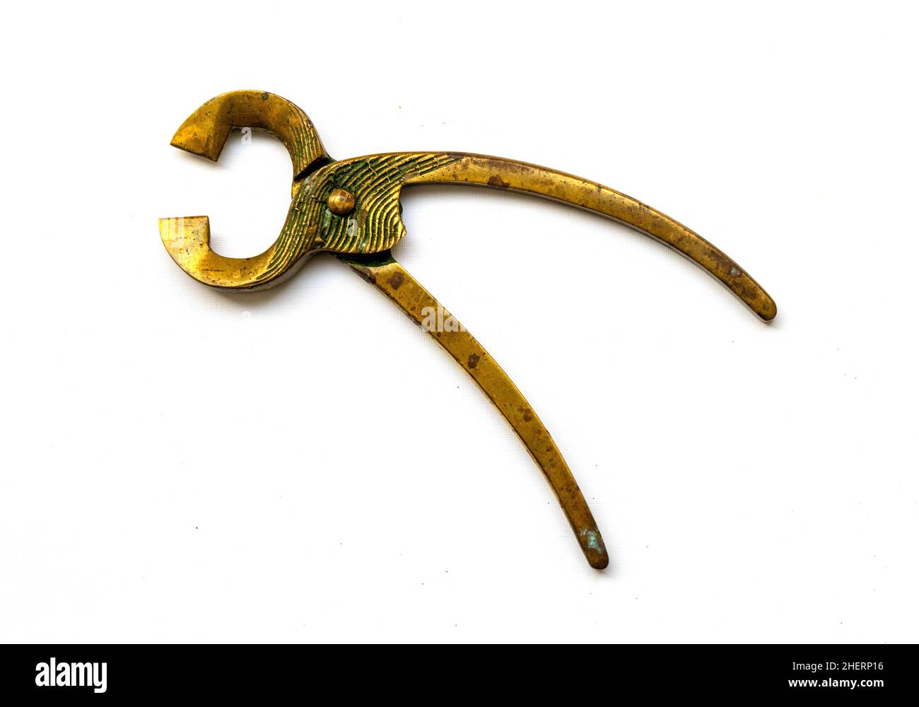 Vintage rusty tongs for sugar isolated on white background Stock Photo ...