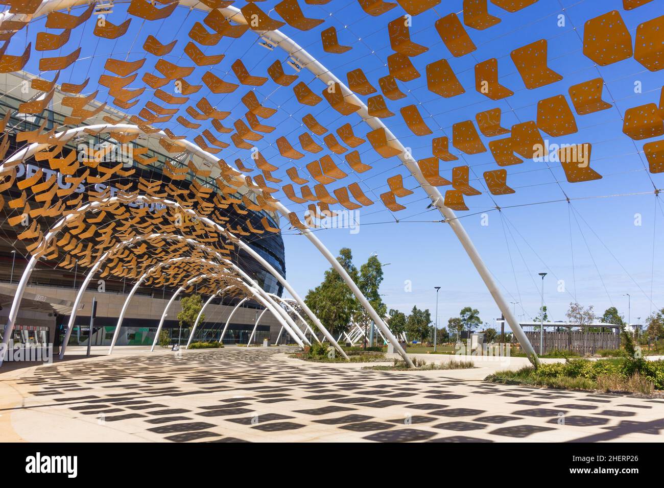Perth, WA, Australia - Optus stadium sun canopy by Hassell, HKS and Cox ...