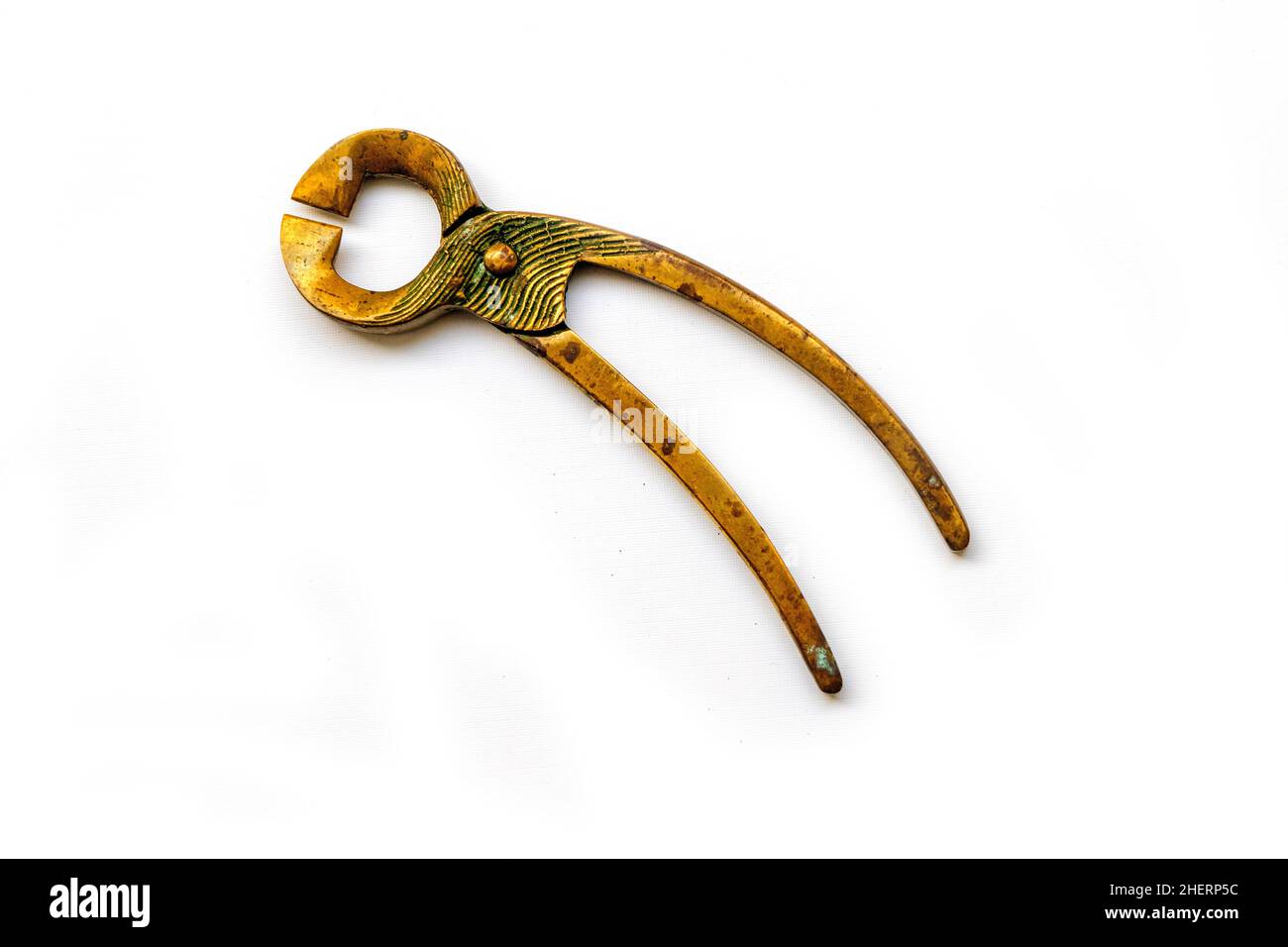 Vintage rusty tongs for sugar isolated on white background Stock Photo ...