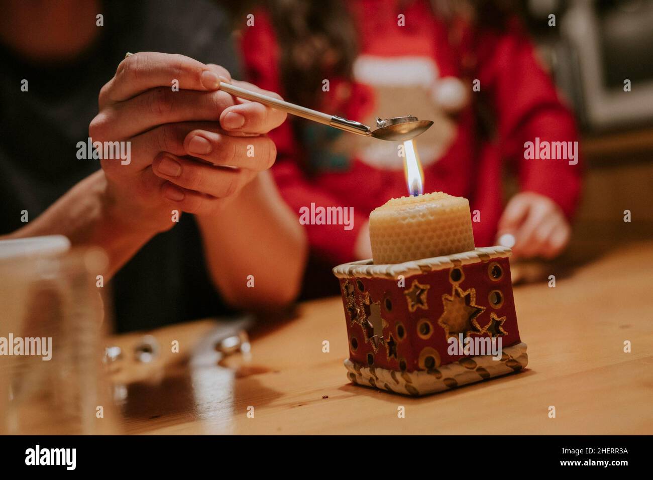 New Year's Eve Lead Pouring Stock Photo - Alamy