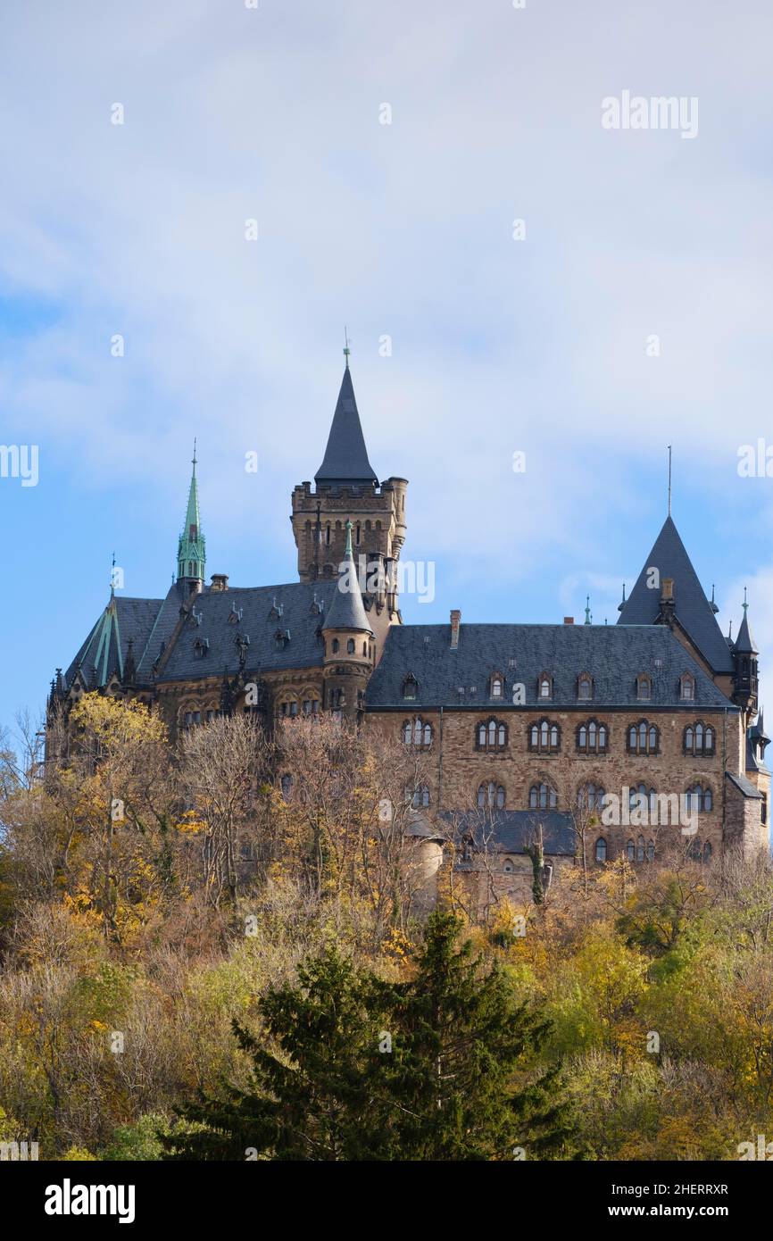 Schloss Wernigerode Castle, Wernigerode, Harz, Saxony-Anhalt, Germany ...