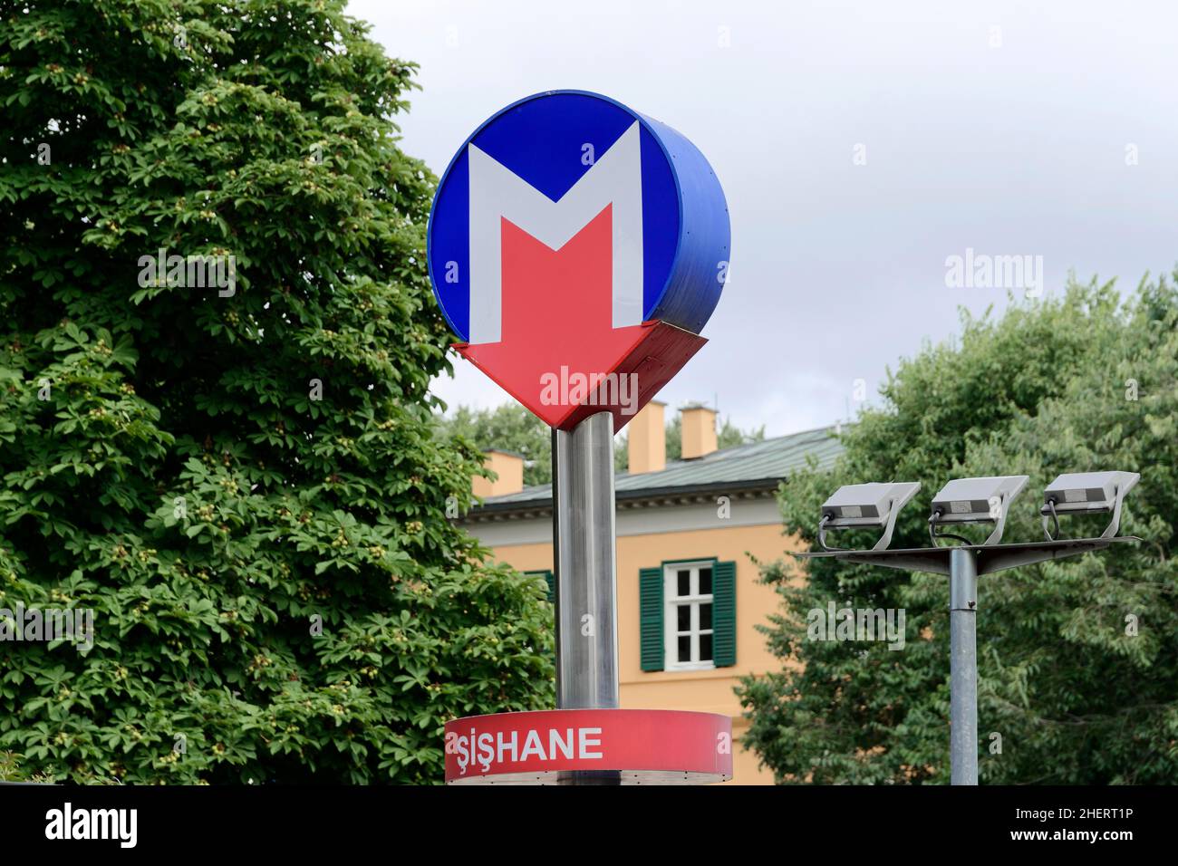 Metro sign, Metro station, Istanbul, Turkey Stock Photo - Alamy