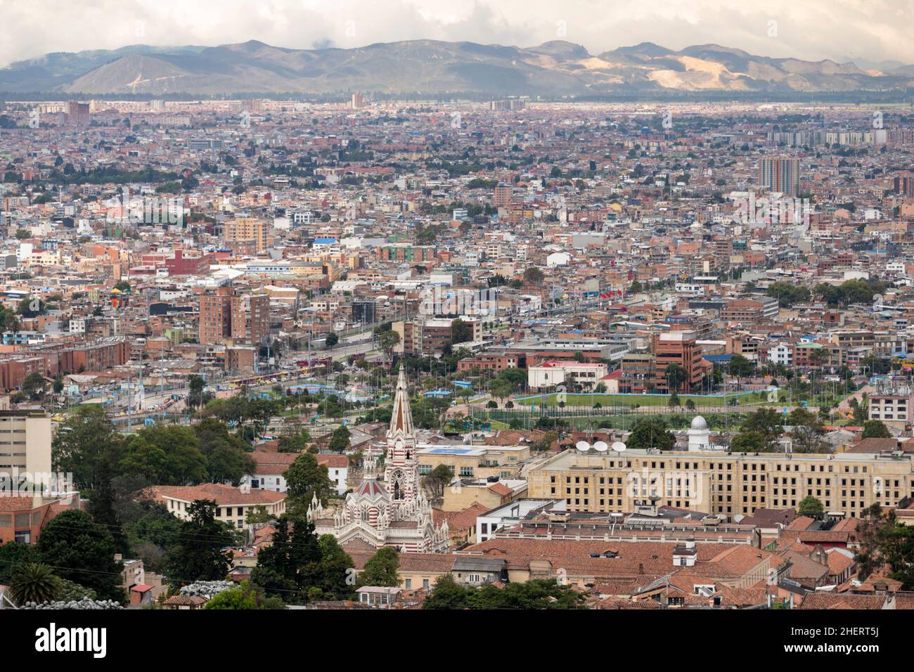 Cityscape of the centre of Bogota, the capital of Colombia, South ...