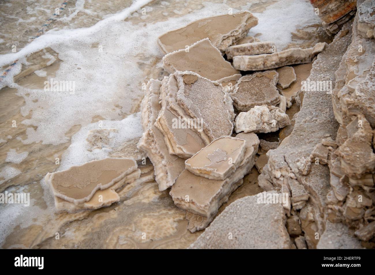 Jordan dead sea spectacular landscape with very salty water Stock Photo ...