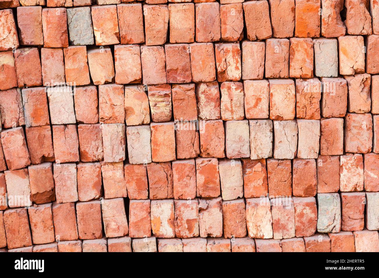 staple of new bricks at the construction site in India Stock Photo - Alamy