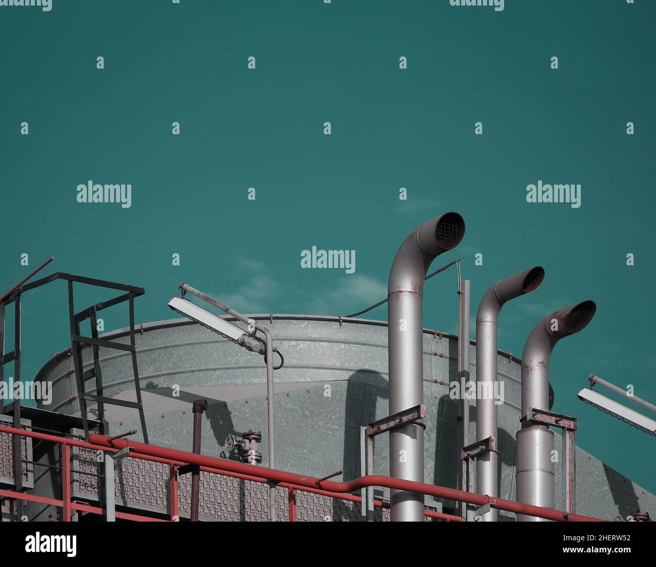 Petroleum Oil refinery barrel tank. petrochemical plant. factory ...