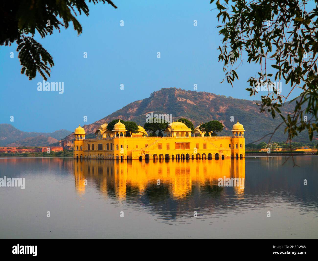 Water Palace Dzhal Mahal (Jal Mahal) in Man Sagar Lake. Jaipur ...