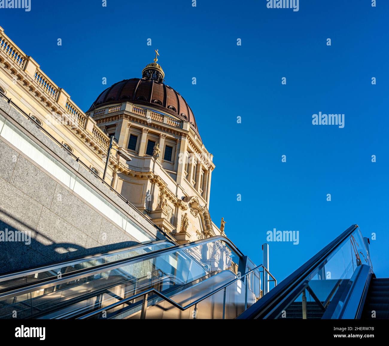 The U train exit Museum Island at the portal to the New City Palace ...