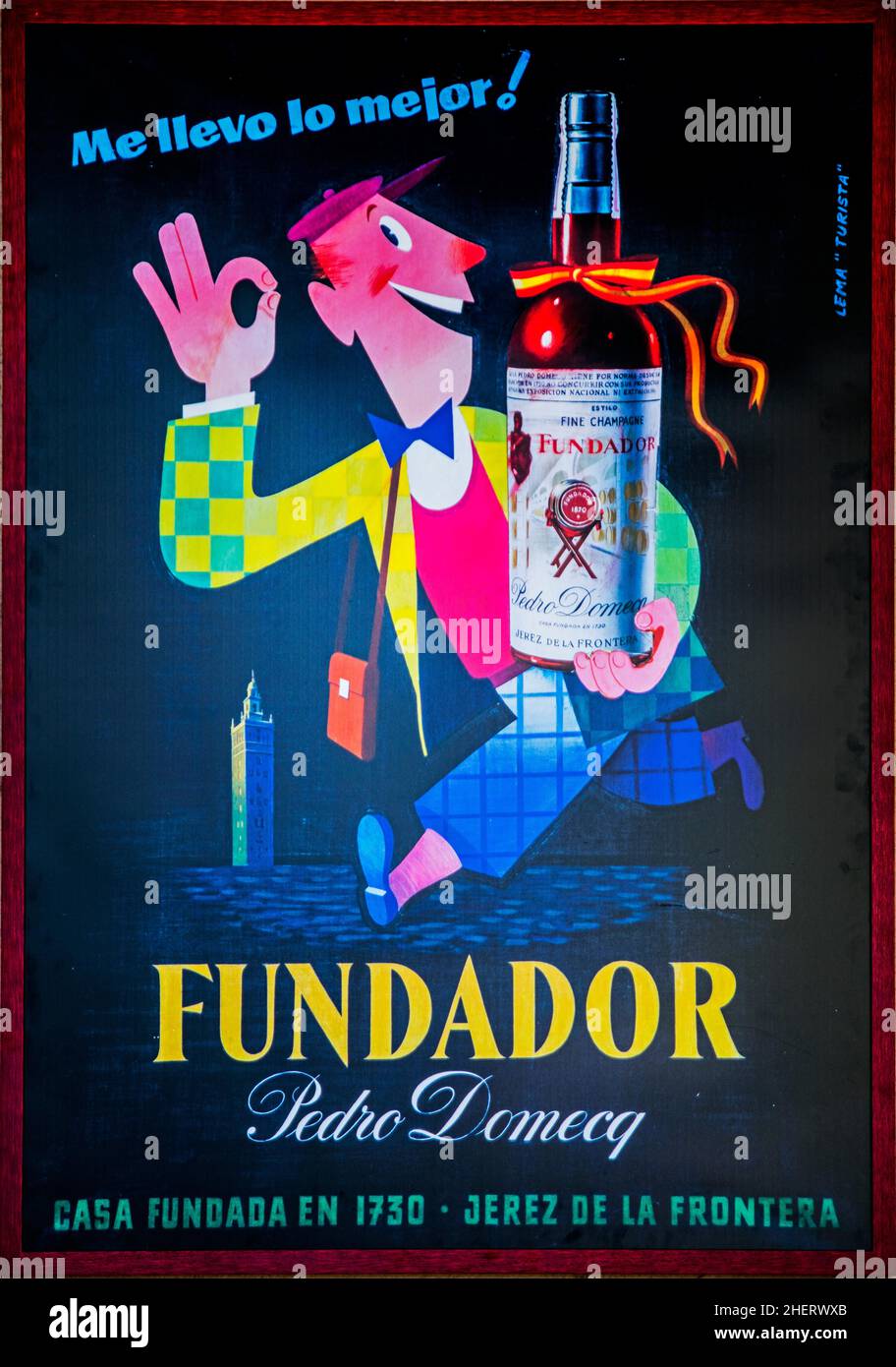 Museum with old advertising posters, Bodega Pedro Domecq, Jerez, Jerez ...