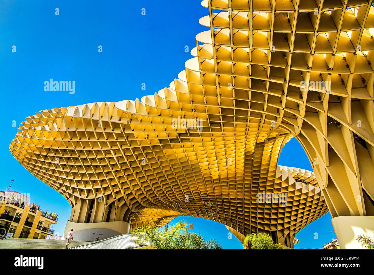 Above the rooftops of Seville in the Metropol Parasol, a stunning ...