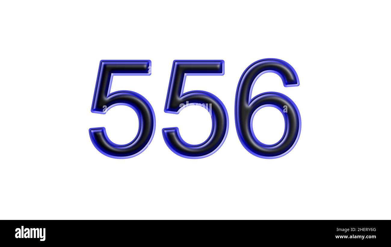 blue 556 number 3d effect white background Stock Photo - Alamy