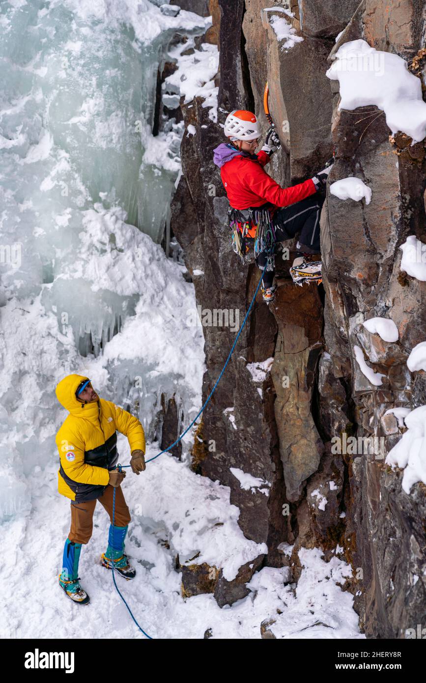 Ice climbers boot hi-res stock photography and images - Alamy
