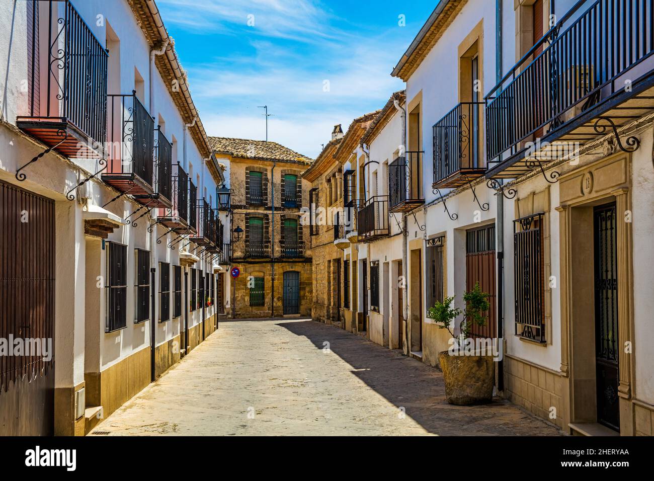 Old Town Street, Baeza, Baeza, Andalusia, Spain Stock Photo - Alamy