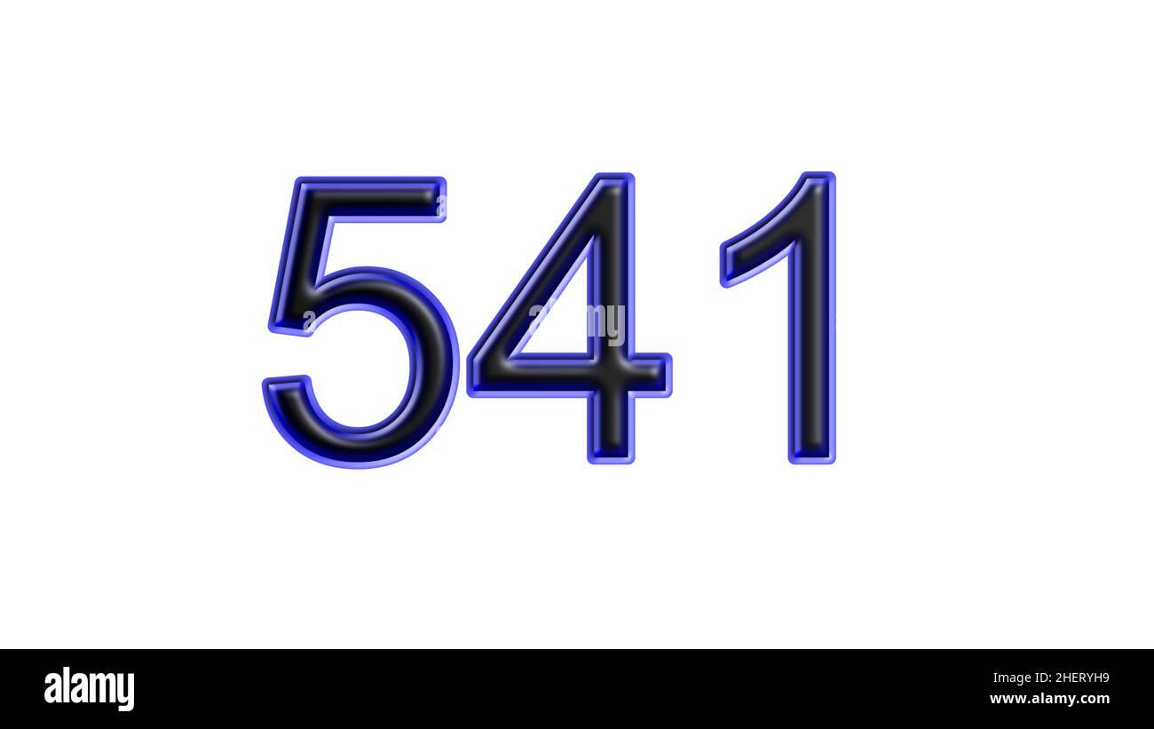 blue 541 number 3d effect white background Stock Photo - Alamy