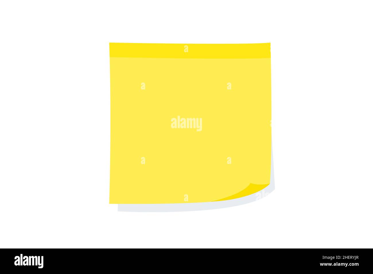 Yellow isolated sticky note. Blank yellow paper note Stock Vector Image ...