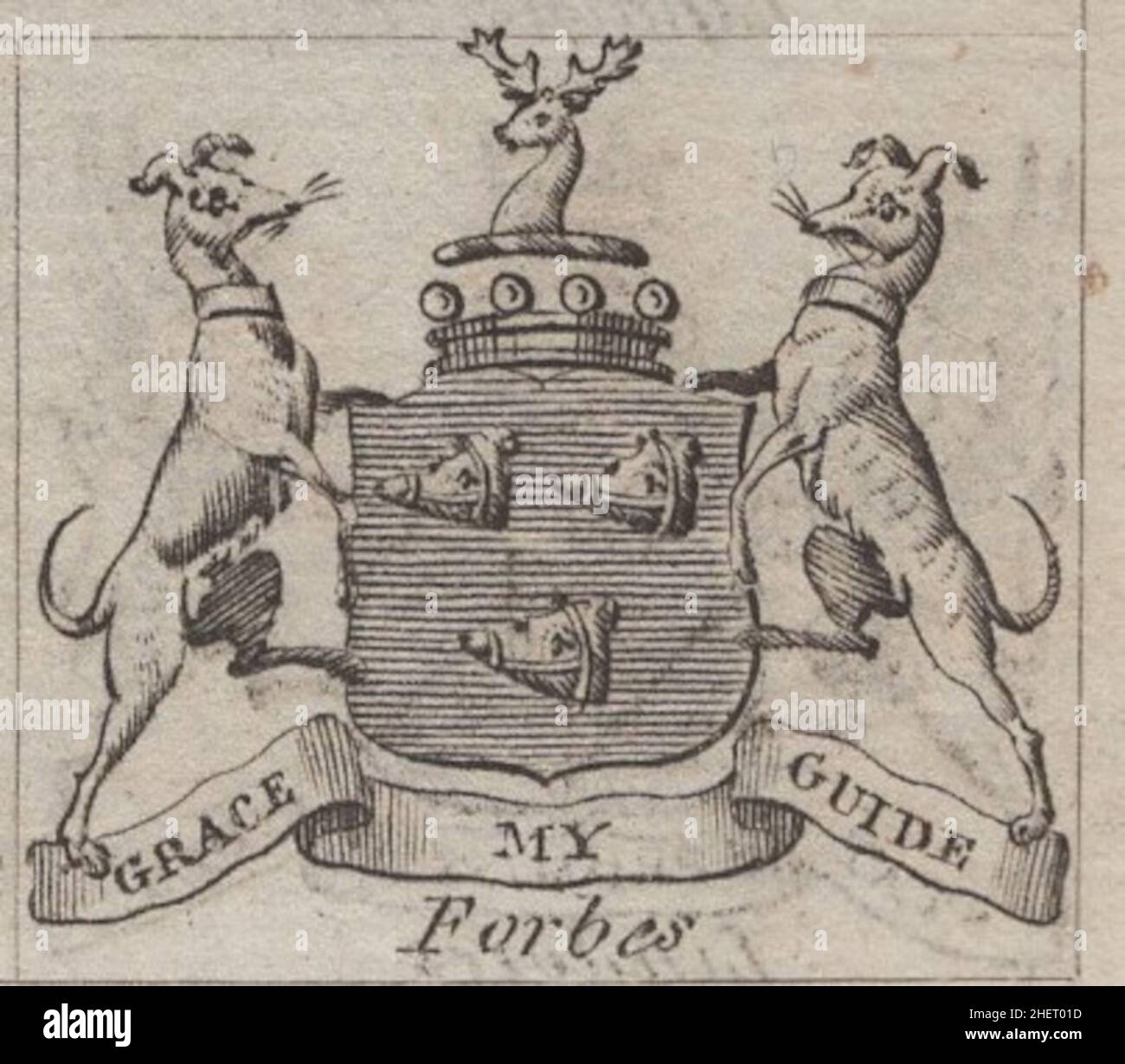 Historical antique 18th century engraving heraldy coat of arms, crest ...