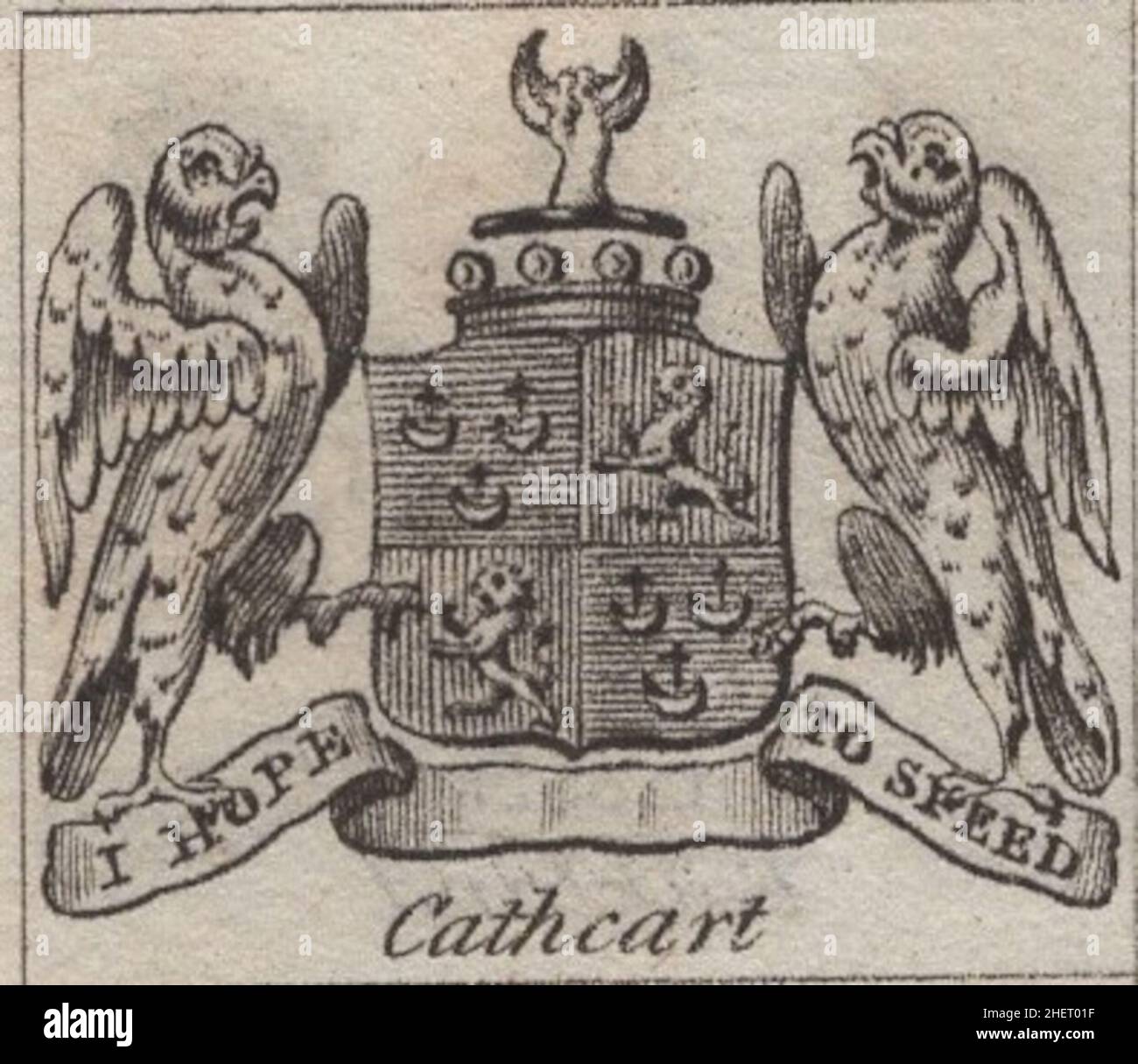 Historical antique 18th century engraving heraldy coat of arms, crest ...