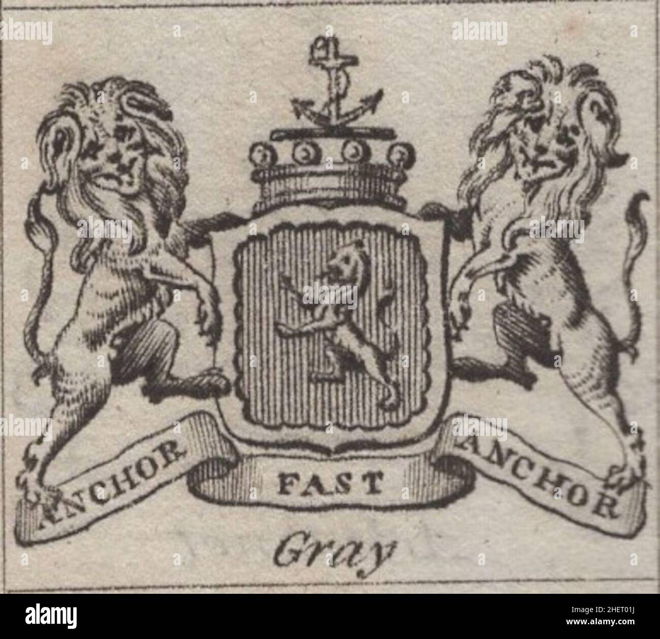 Historical antique 18th century engraving heraldy coat of arms, crest ...