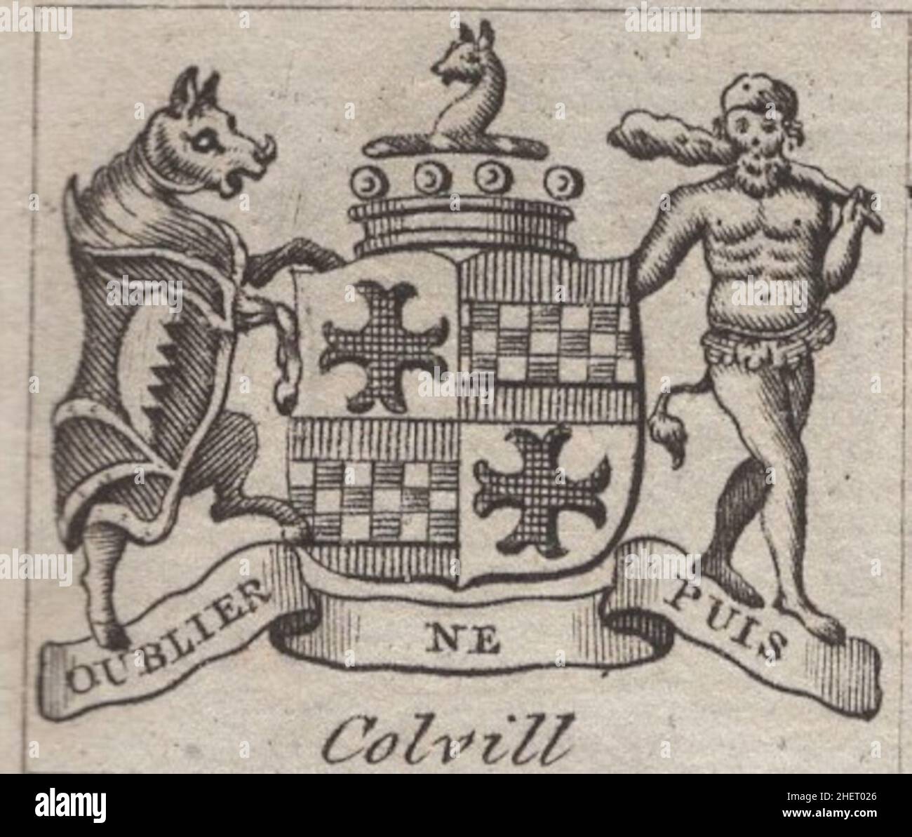 Historical antique 18th century engraving heraldy coat of arms, crest ...