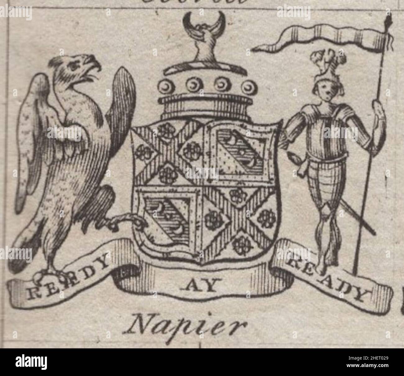 Historical antique 18th century engraving heraldy coat of arms, crest ...