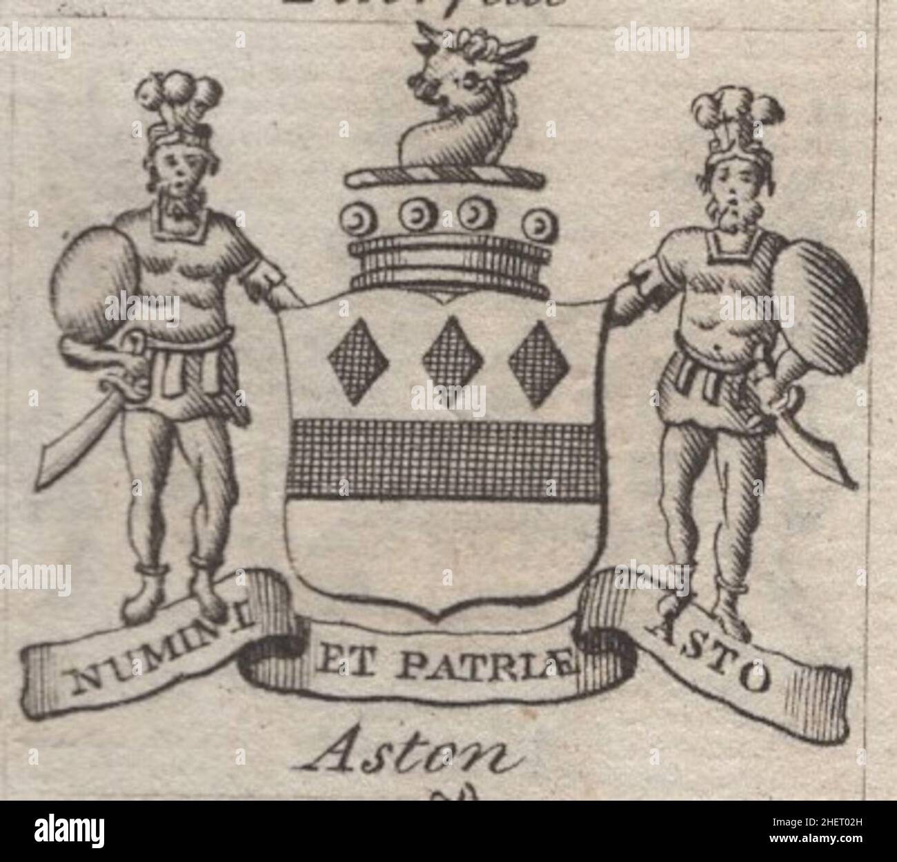 Historical antique 18th century engraving heraldy coat of arms, crest ...