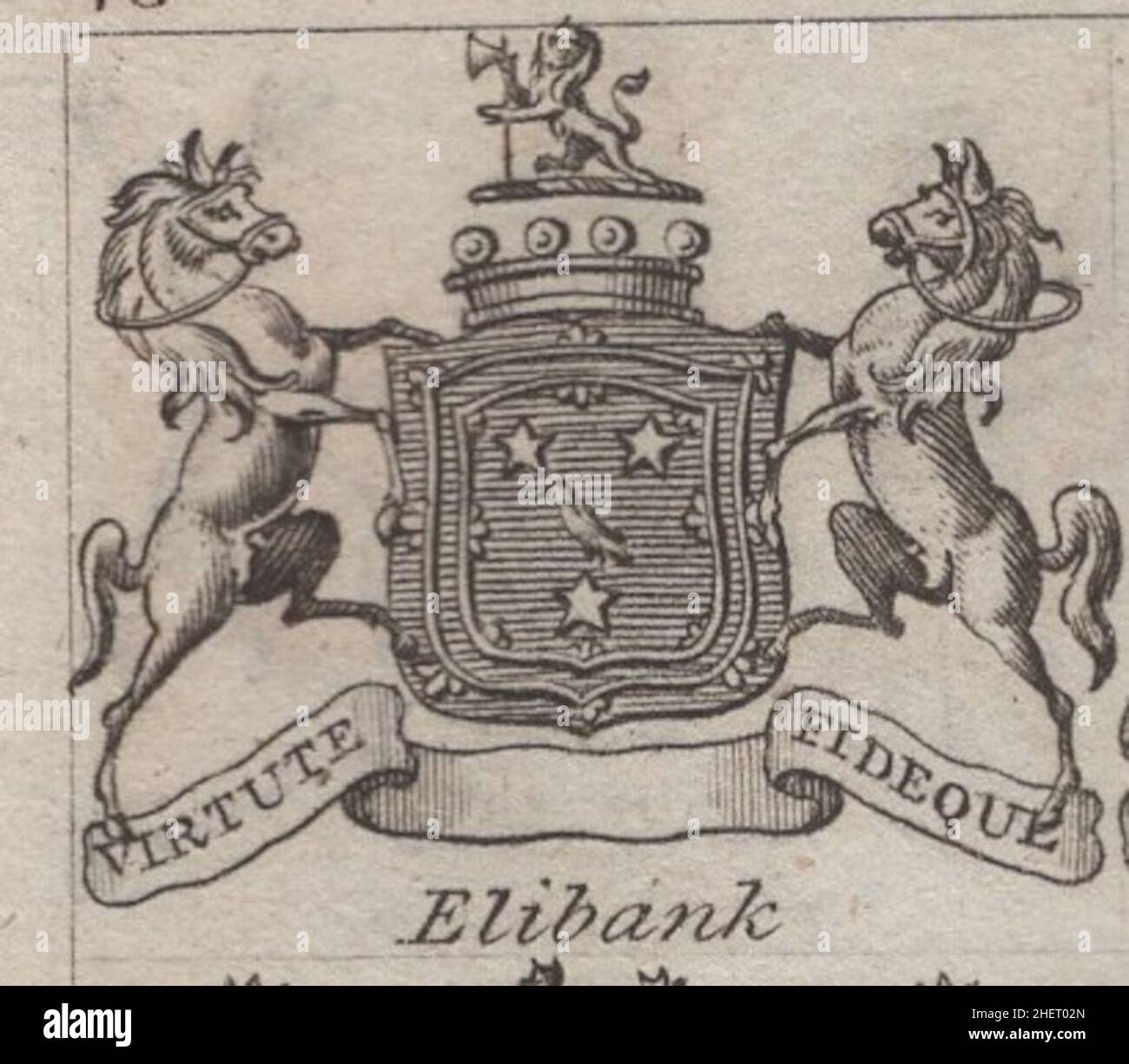Historical antique 18th century engraving heraldy coat of arms, crest ...