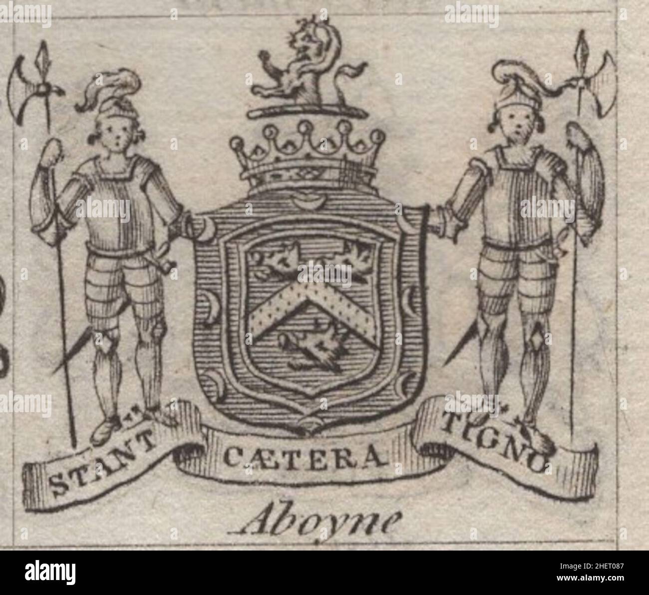 Historical antique 18th century engraving heraldy coat of arms, crest ...