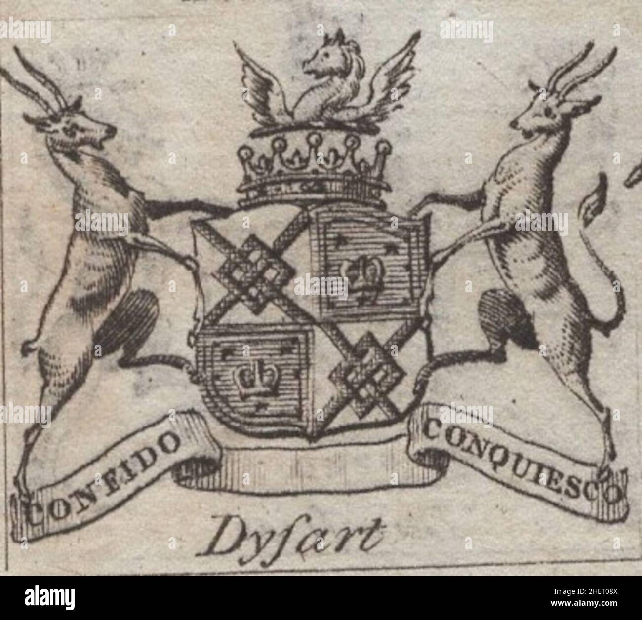 Historical antique 18th century engraving heraldy coat of arms, crest ...