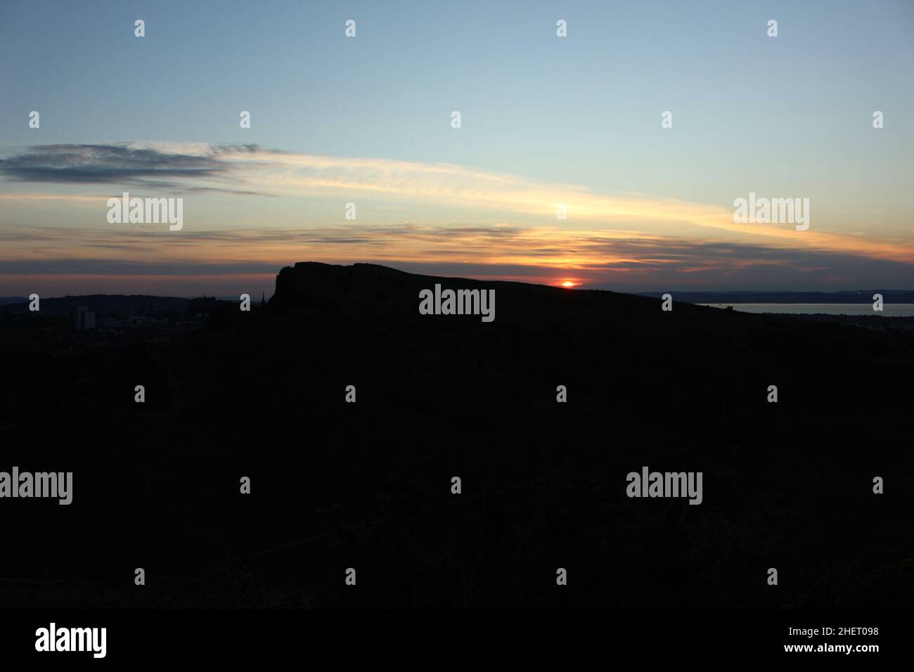Sunset over Arthur's Seat (Edinburgh, Scotland, UK Stock Photo - Alamy