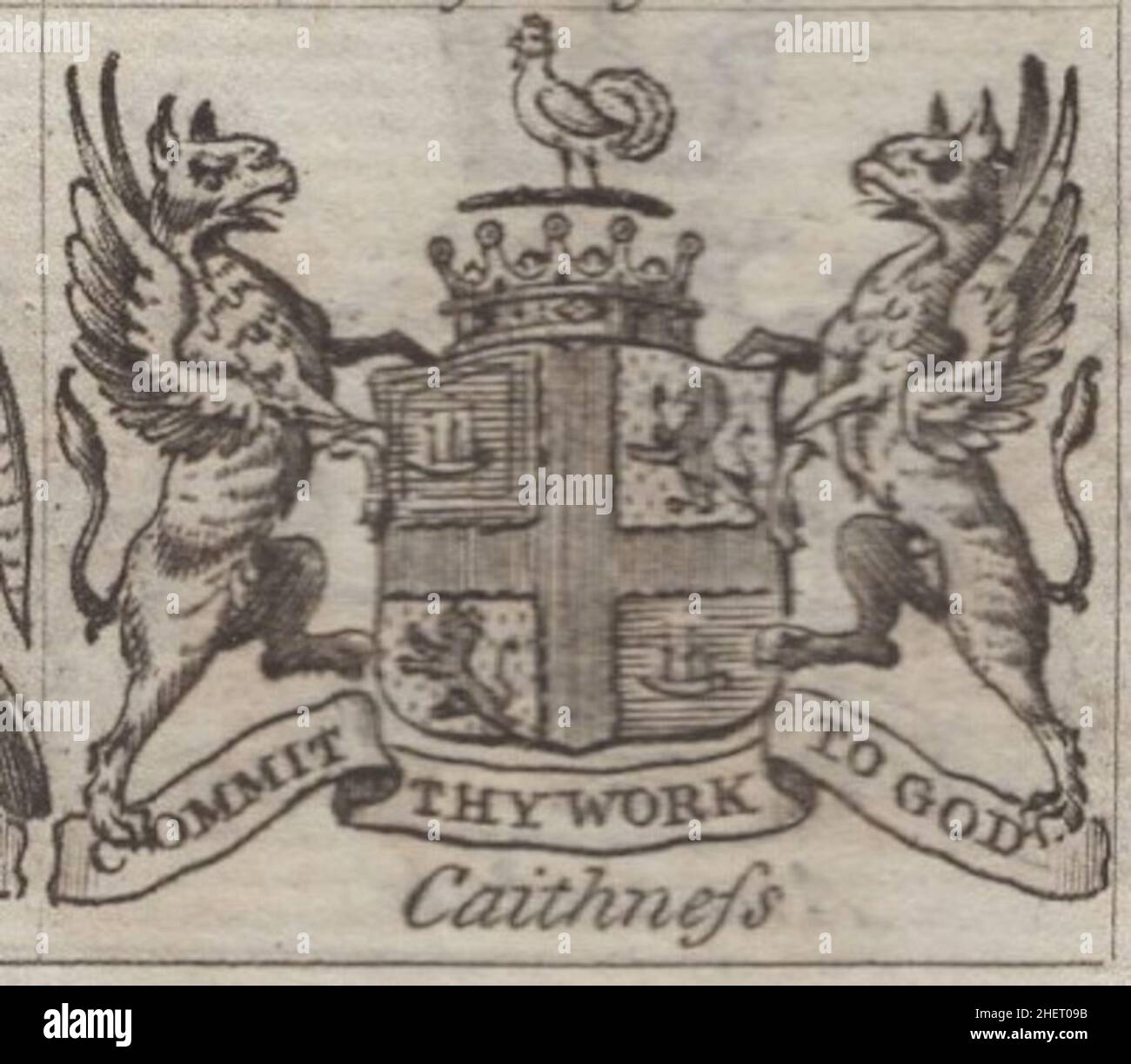 Historical antique 18th century engraving heraldy coat of arms, crest ...