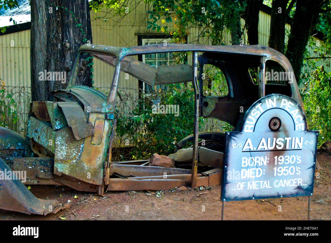 Car wreck, Pilgrim's Rest, historic gold mining town, South Africa ...