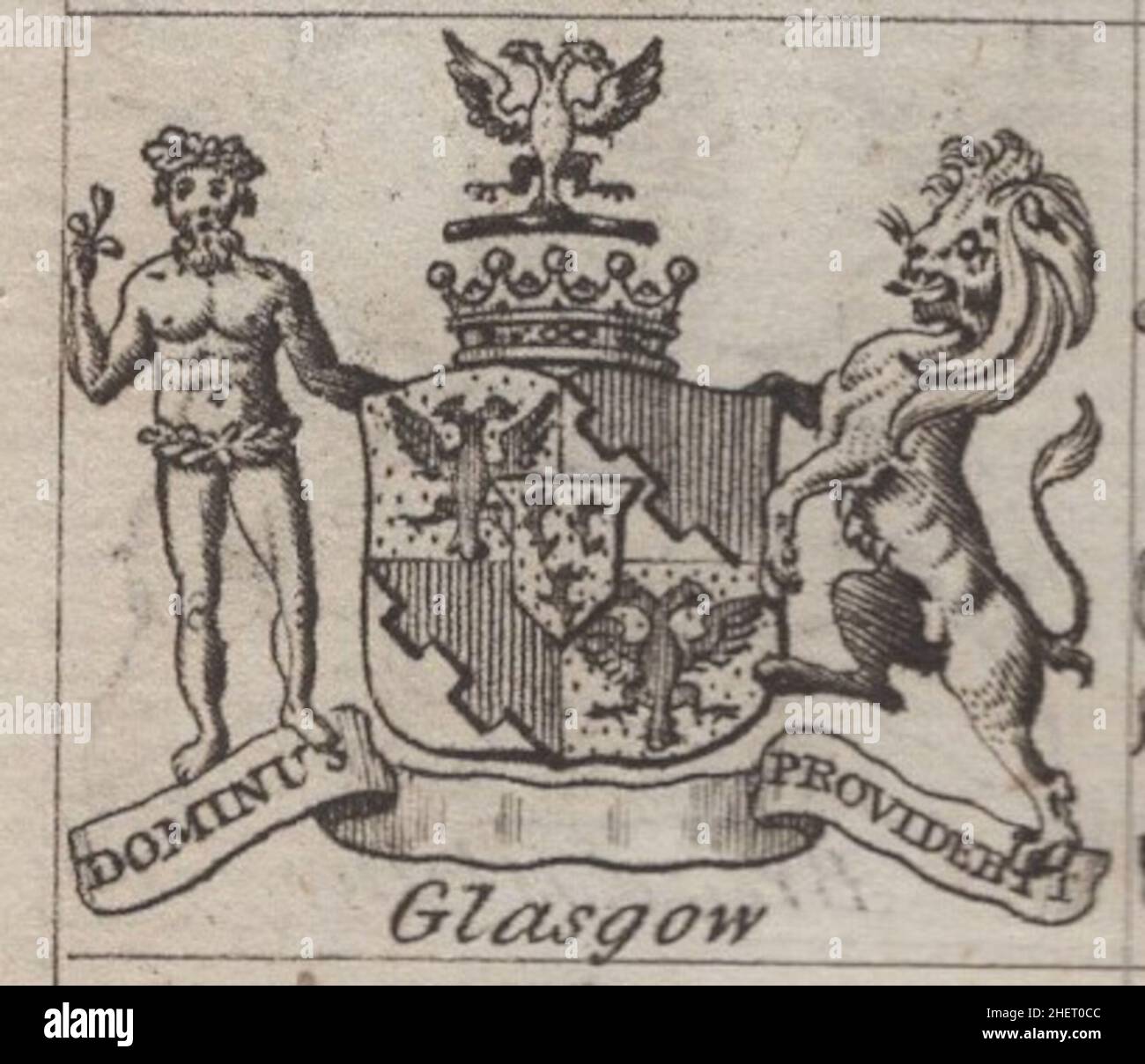 Historical antique 18th century engraving heraldy coat of arms, crest ...