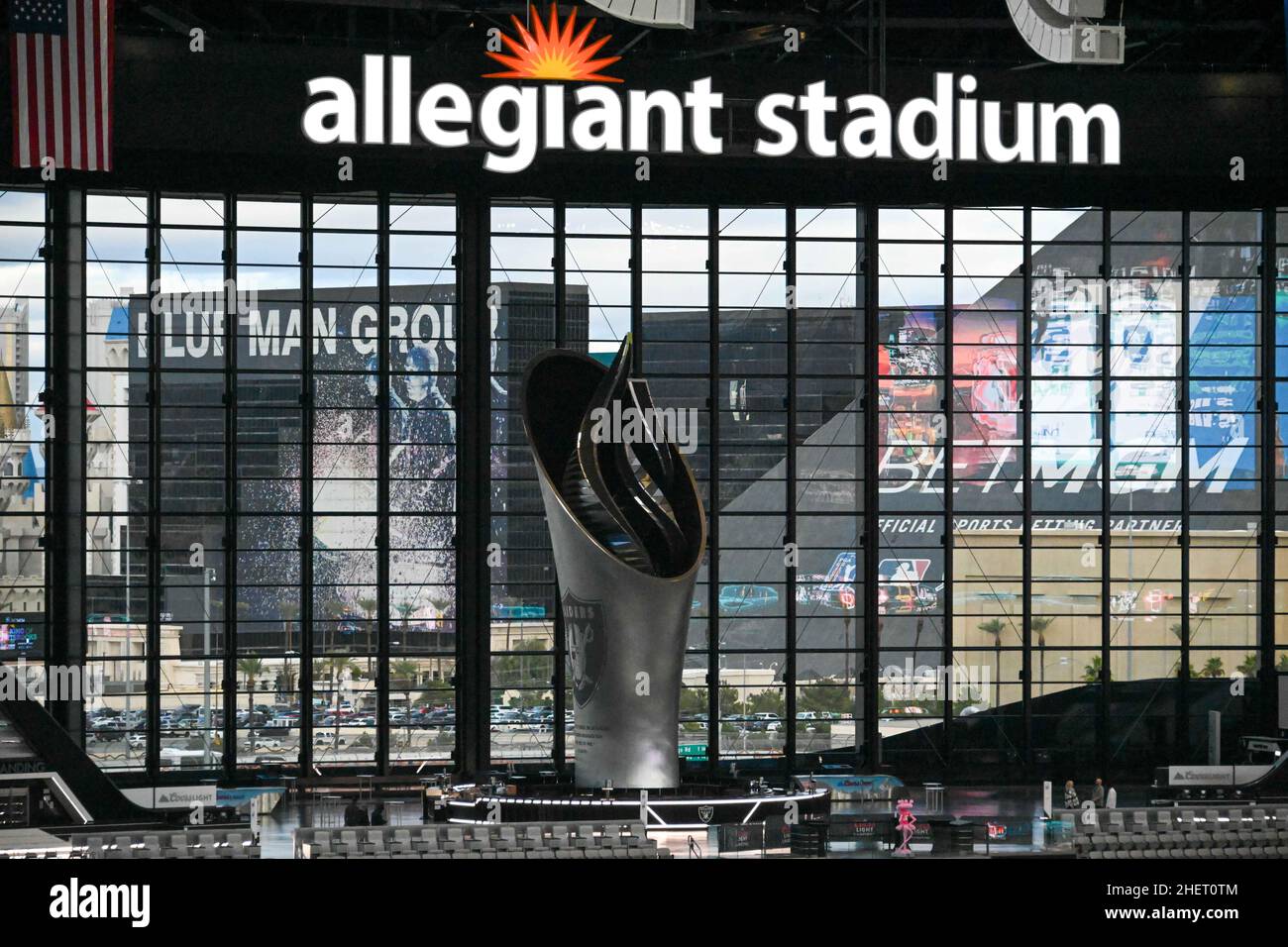 General overall view of the Al Davis Memorial Torch at Allegiant ...