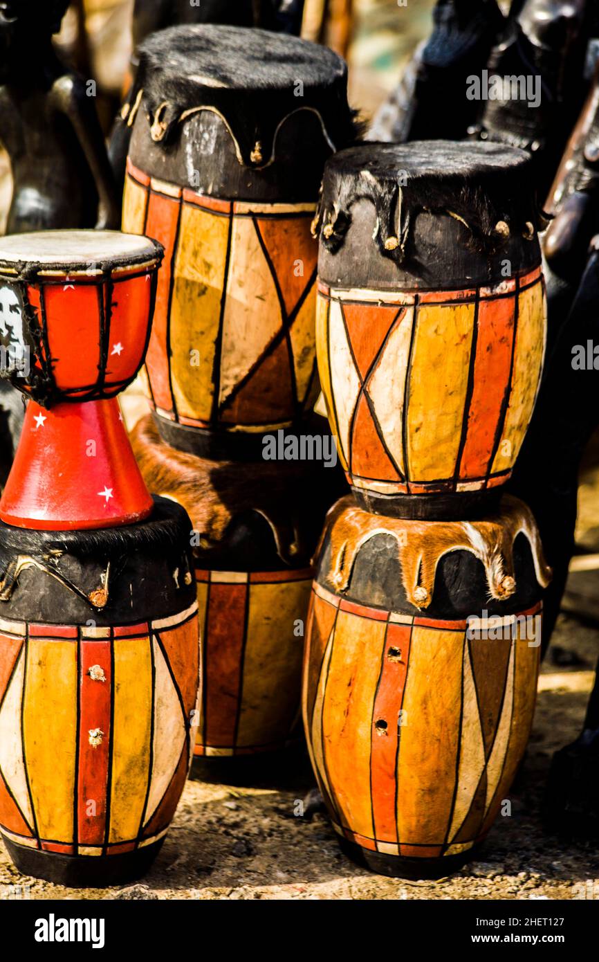 Drums, Market, South Africa, Knysna Stock Photo - Alamy
