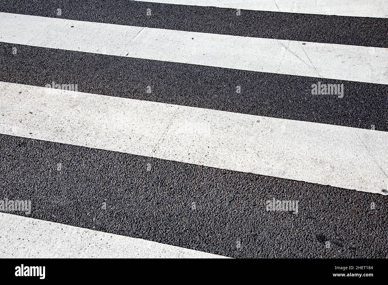 detail of pedestrian crossing marker at street scalled zebra strip in ...