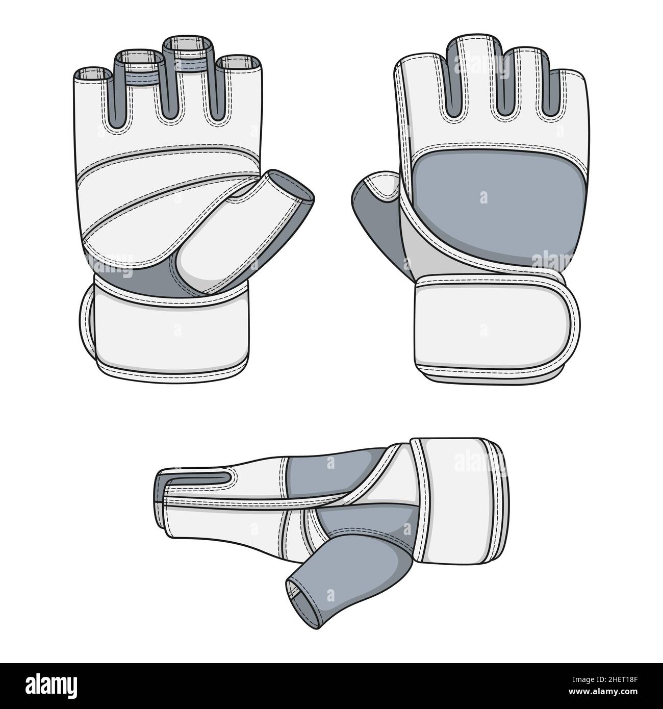 Pair industrial gloves on Stock Vector Images - Alamy
