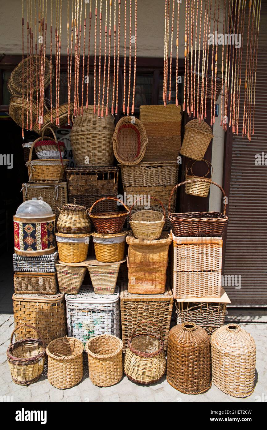 Basketry, oriental bazaar, Ankara, Turkey, Ankara, Turkey Stock Photo ...