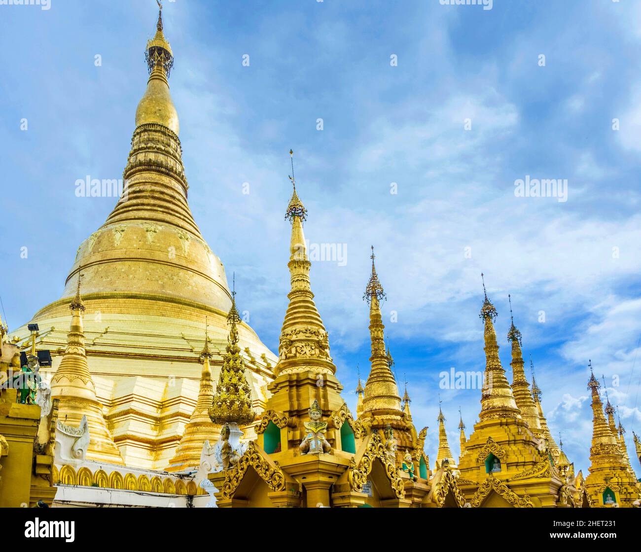 Shwedagon Paya pagoda Myanmer famous sacred place and tourist ...